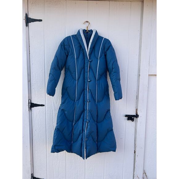 Avon | Jackets & Coats | Vintage Womens Blue Down Quilted Puffer Jacket ...